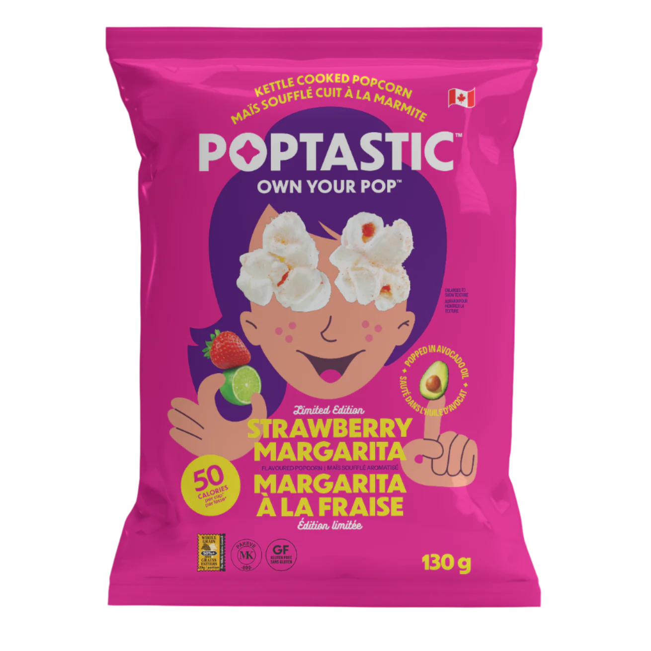 Strawberry Margarita Kettle Cooked Popcorn | Avocado Oil Cooked Popcorn ...